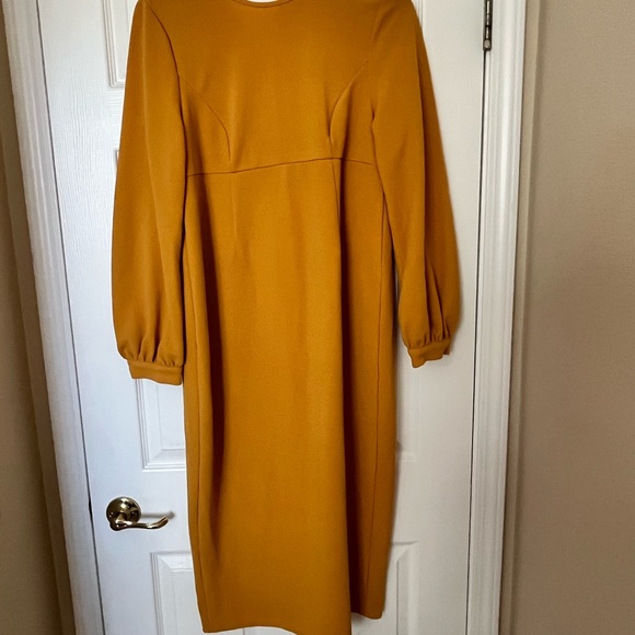 Dresses | Elegant Mustard Dress | Poshmark